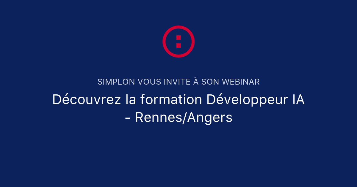 Découvrez la formation Développeur IA - Rennes/Angers | Simplon