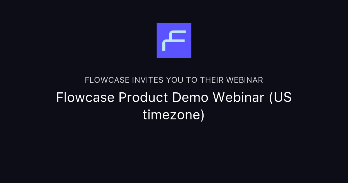 Flowcase Product Demo Webinar (US timezone) | Flowcase