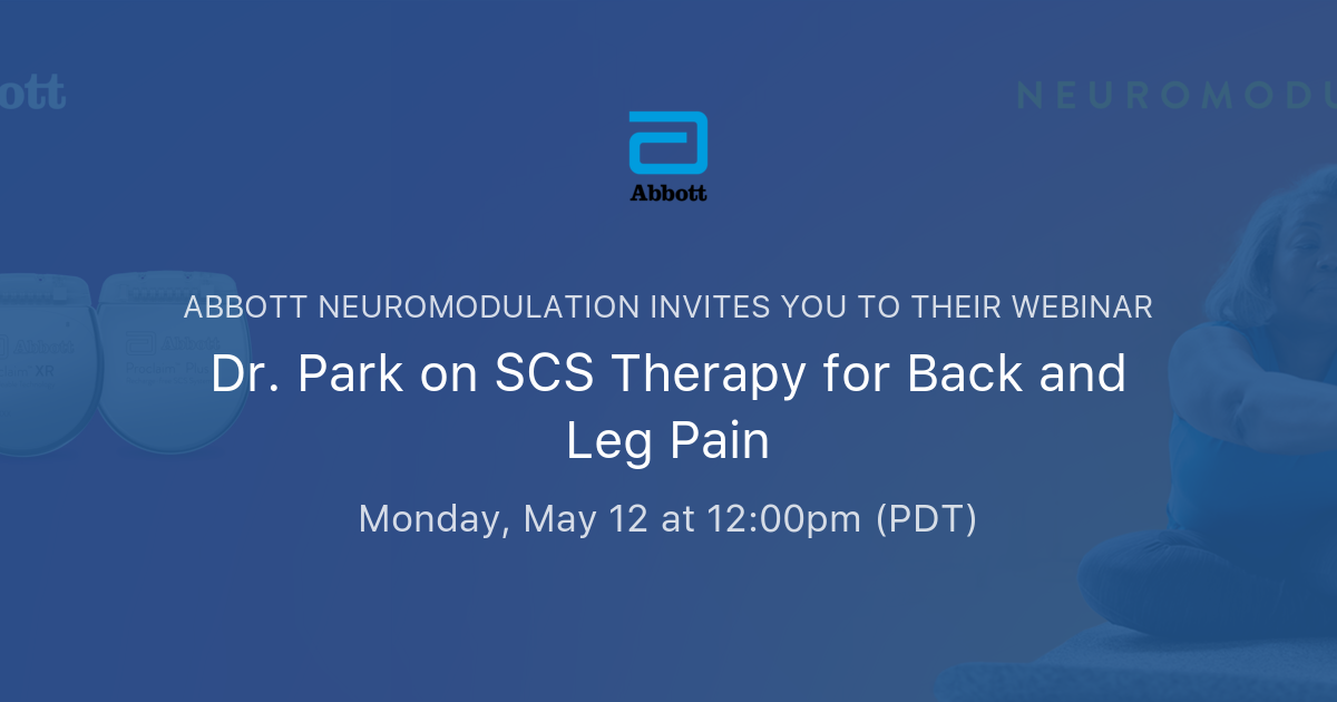 Dr. Park on SCS Therapy for Back and Leg Pain | Abbott Neuromodulation