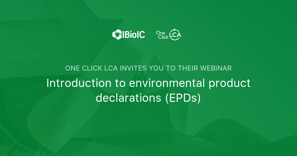 Introduction to environmental product declarations (EPDs) | One Click LCA