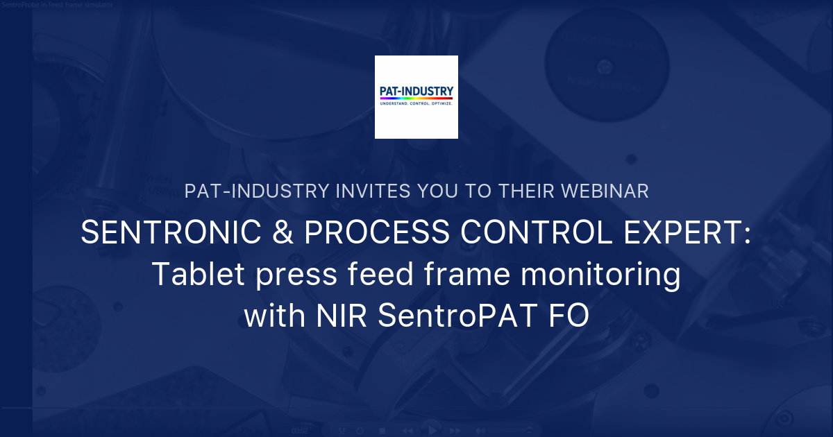 SENTRONIC & PROCESS CONTROL EXPERT: Tablet press feed frame monitoring ...