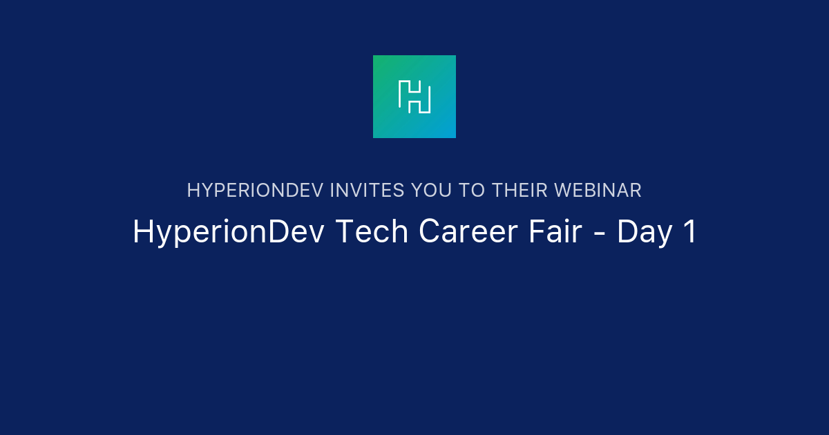 HyperionDev Tech Career Fair - Day 1 | HyperionDev