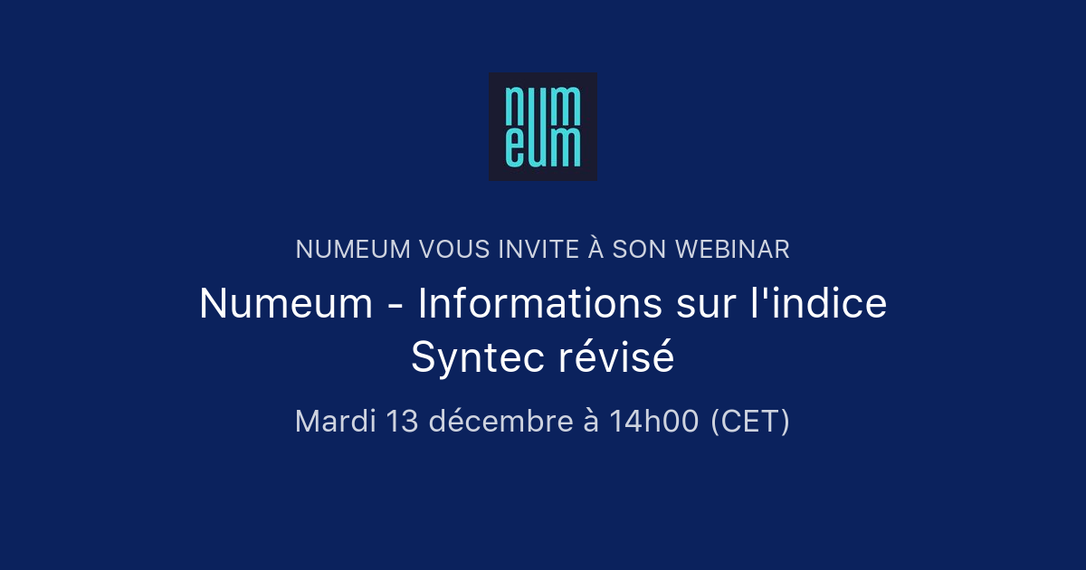 Numeum - Informations sur l'indice Syntec révisé | Numeum