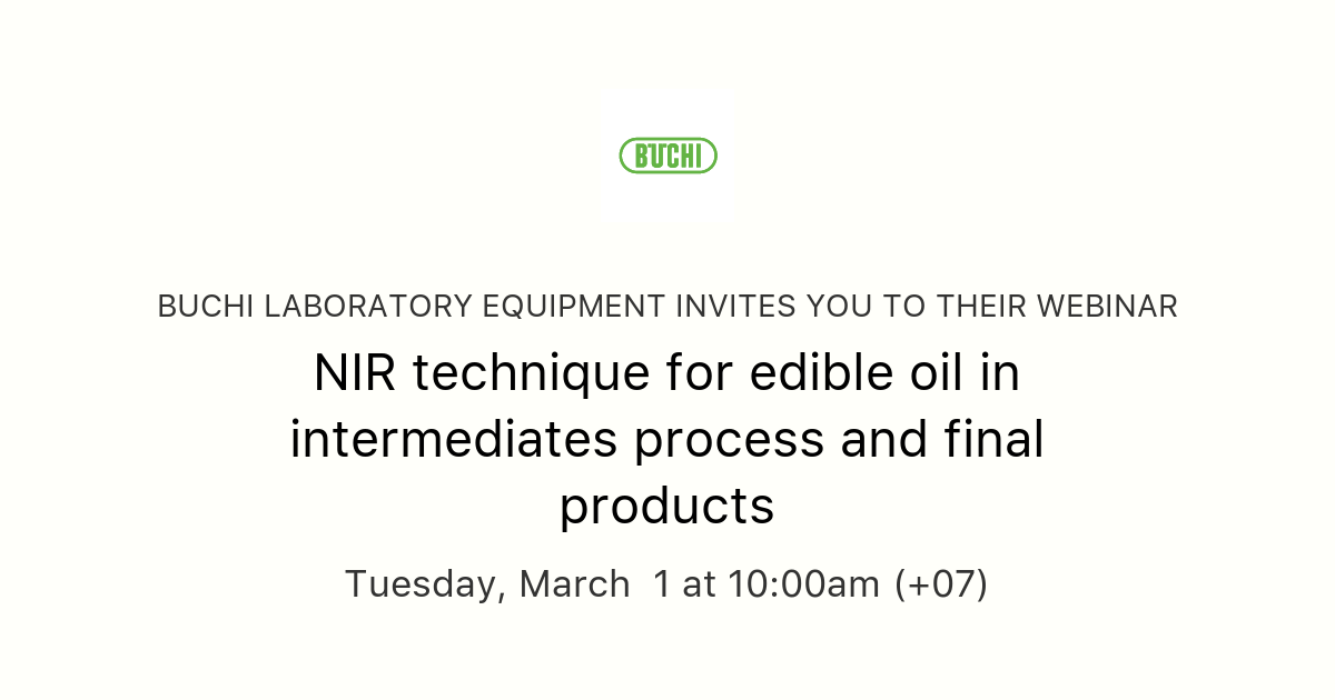 NIR technique for edible oil in intermediates process and final ...