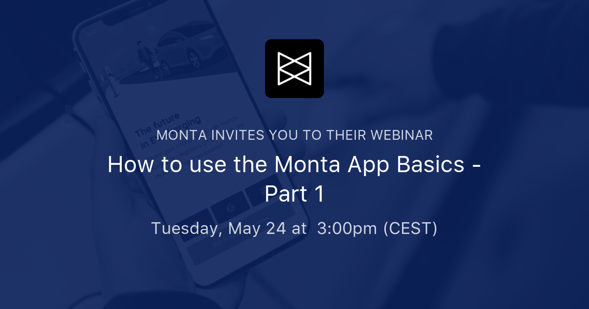 How to use the Monta App Basics - Part 1 | Monta