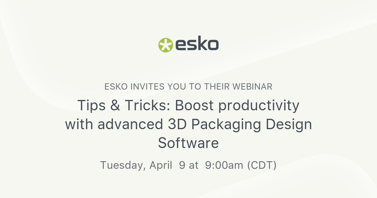 Tips & Tricks: Boost productivity with advanced 3D Packaging Design ...