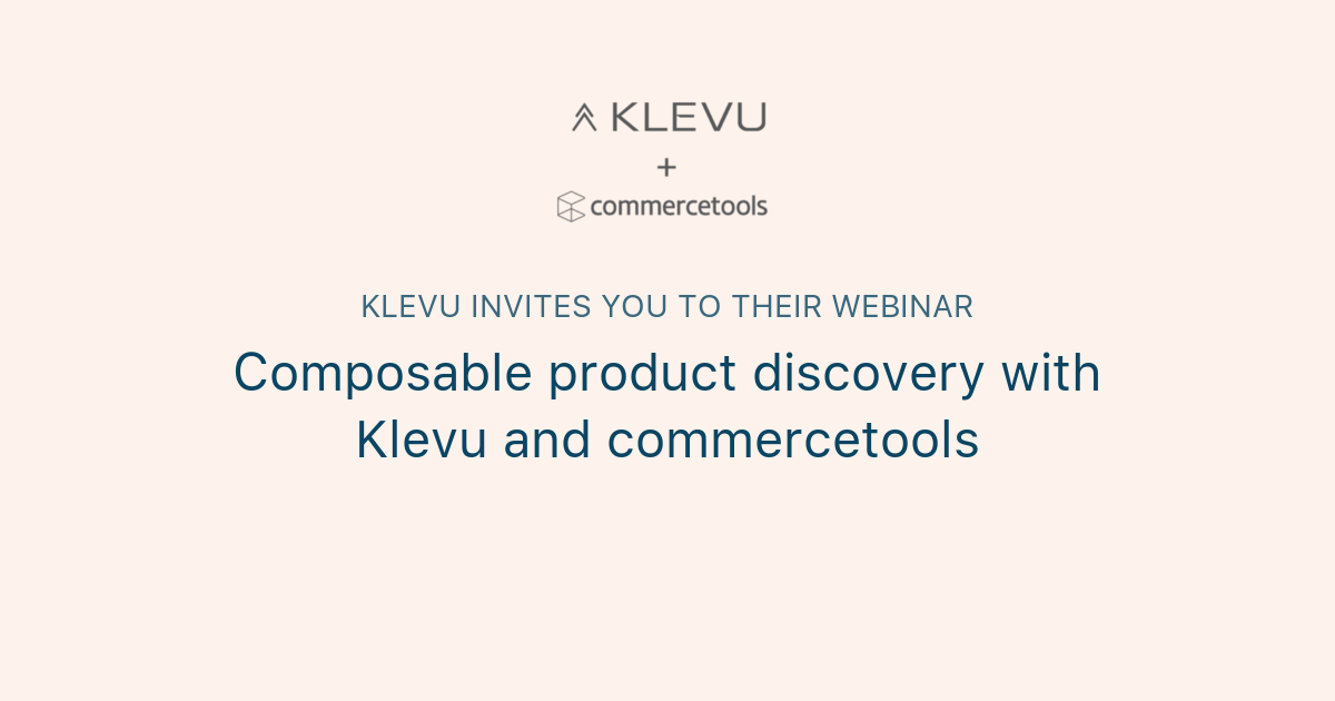 Composable product discovery with Klevu and commercetools | Klevu
