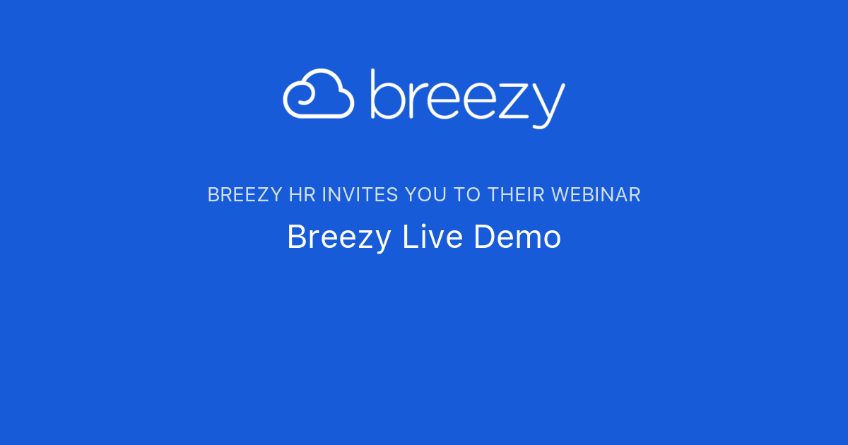 Breezy Live Demo | Breezy HR
