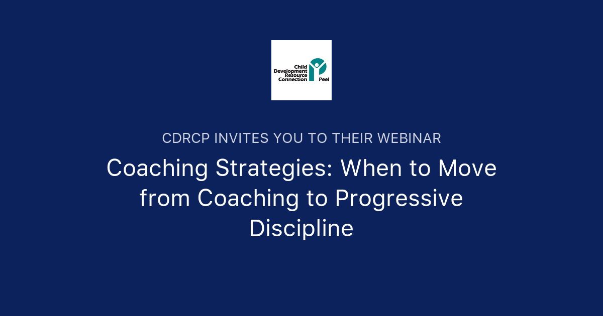 Coaching Strategies: When to Move from Coaching to Progressive ...