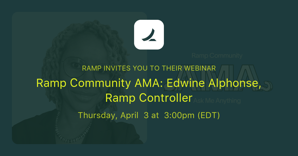 Ramp Community AMA: Edwine Alphonse, Ramp Controller | Ramp