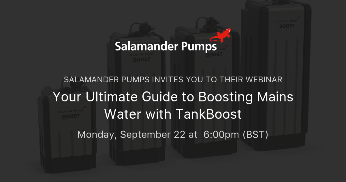 Your Ultimate Guide to Boosting Mains Water with TankBoost | Salamander ...