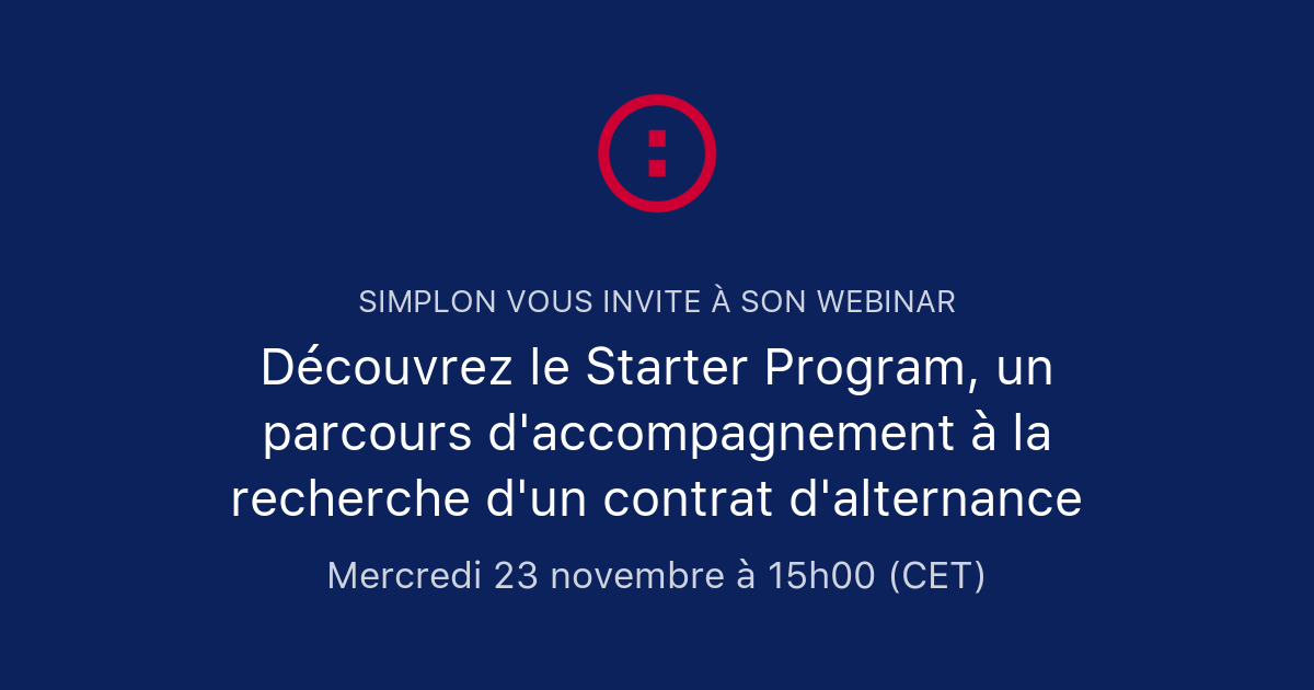 Découvrez le Starter Program, un parcours d'accompagnement à la ...