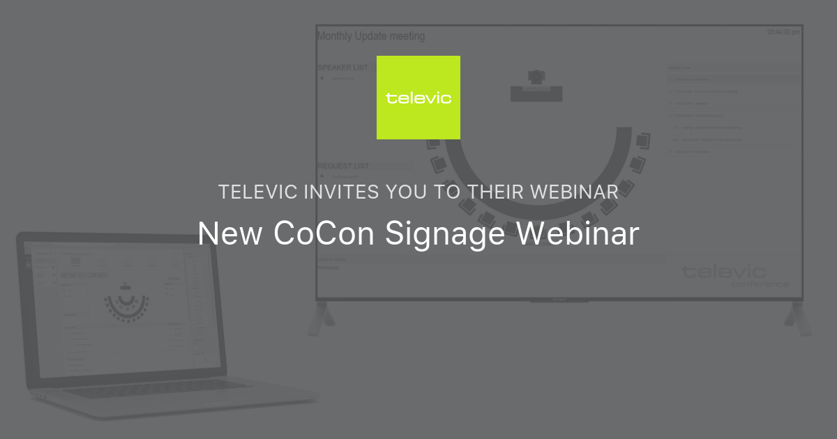 New CoCon Signage Webinar | Televic