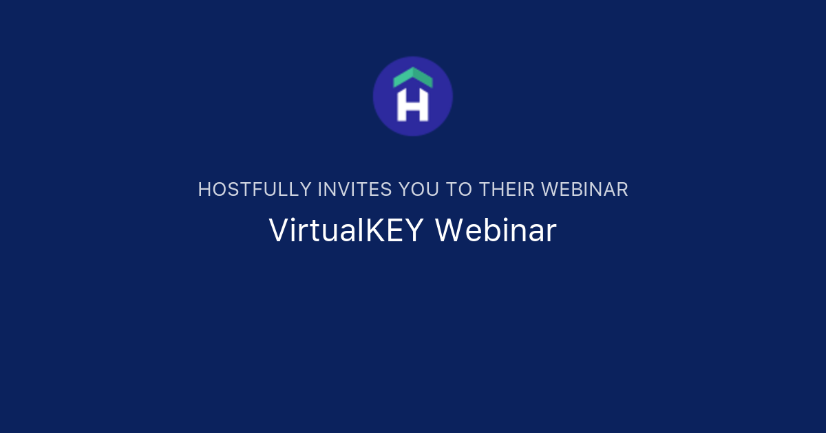 VirtualKEY Webinar | Hostfully