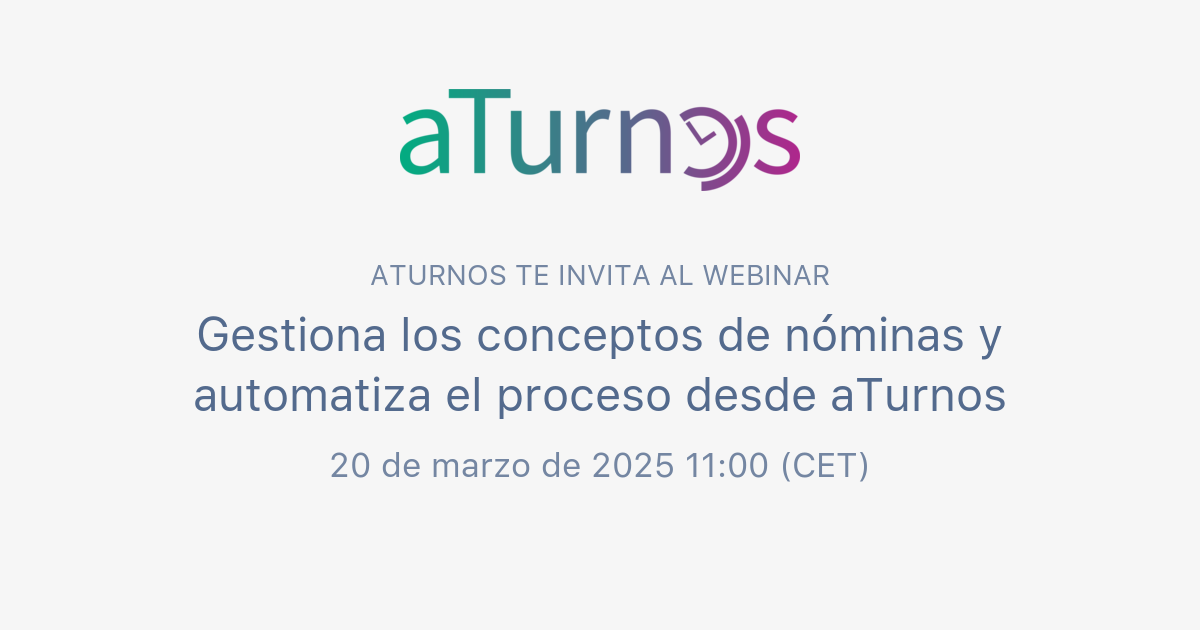Gestiona los conceptos de nóminas y automatiza el proceso desde aTurnos ...
