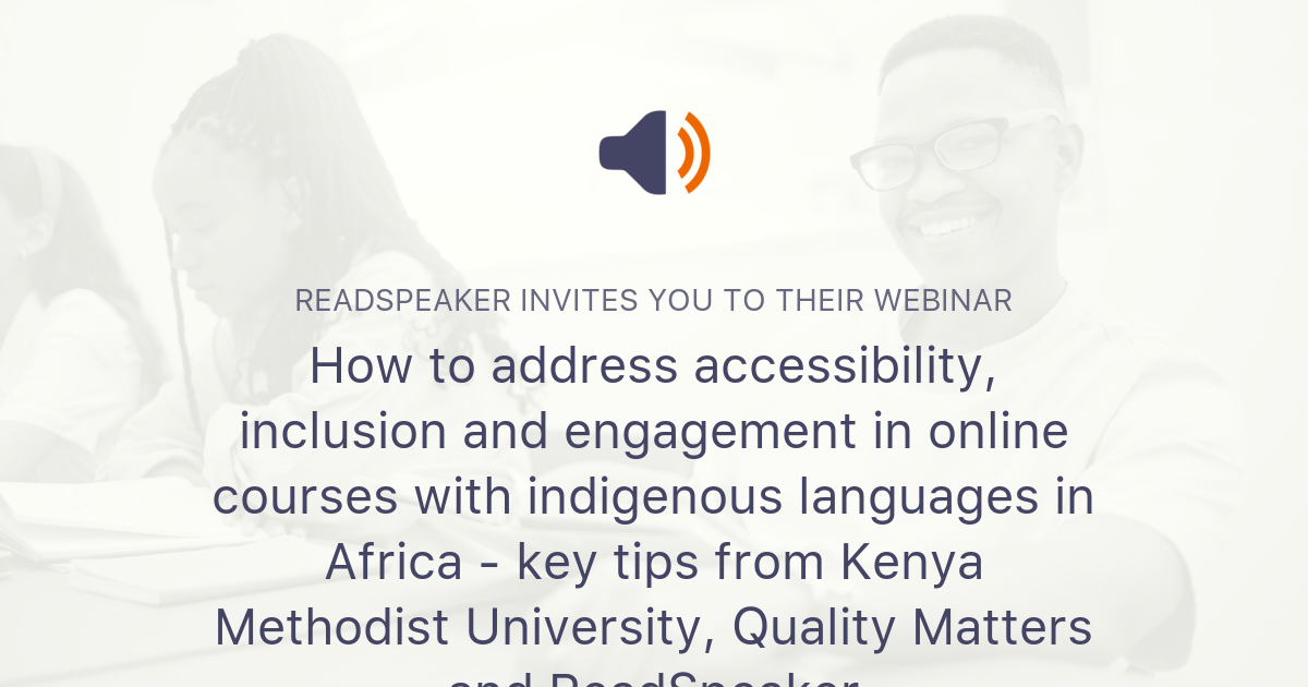 How to address accessibility, inclusion and engagement in online ...