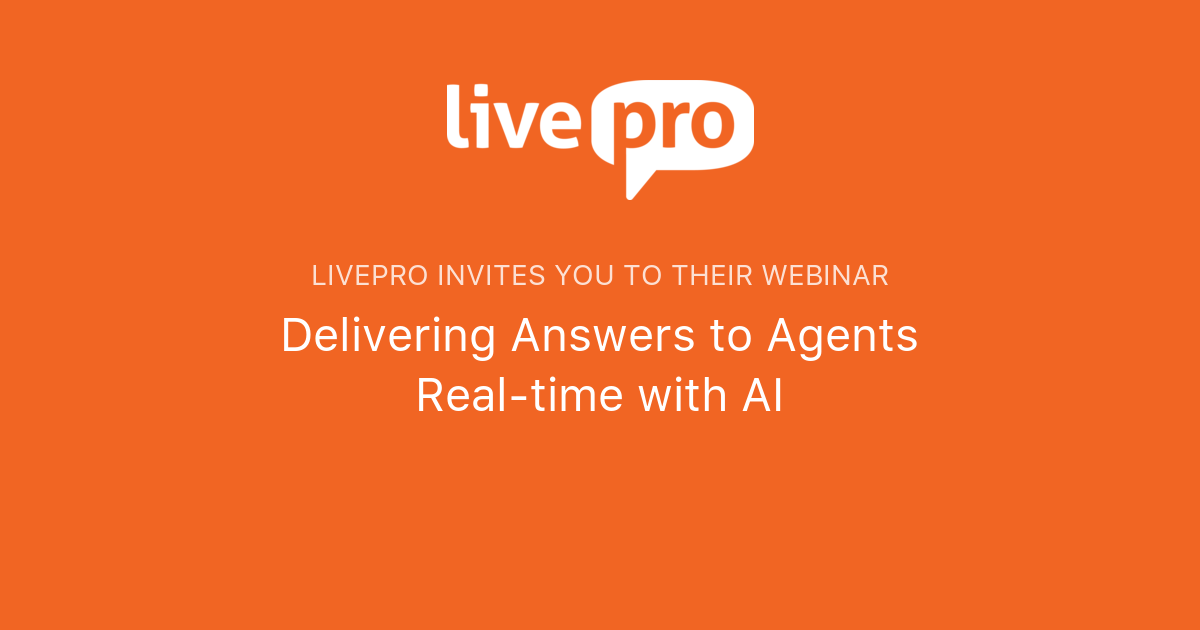 Delivering Answers to Agents Real-time with AI | livepro