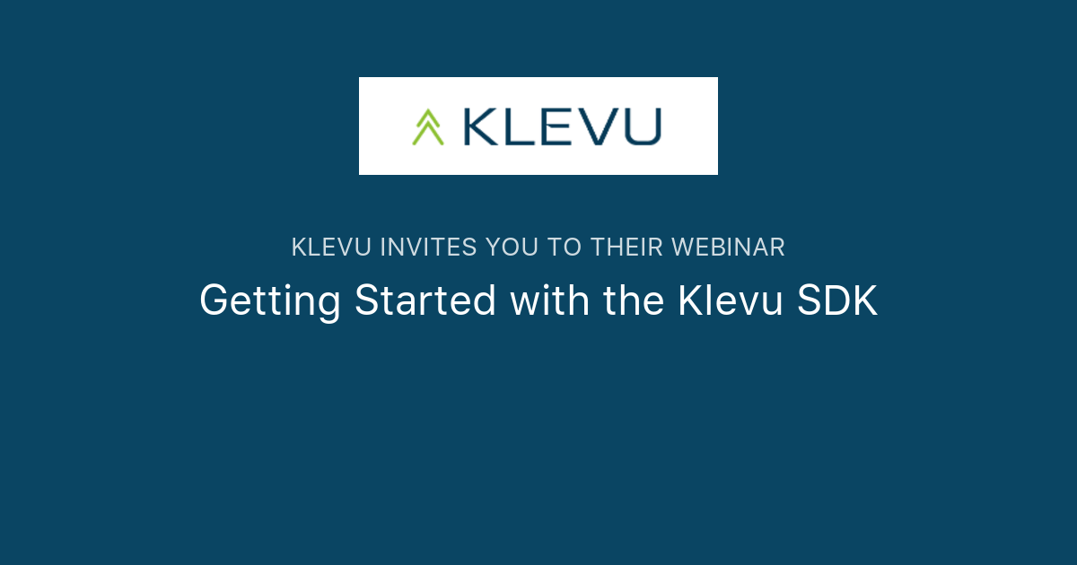 Getting Started with the Klevu SDK | Klevu