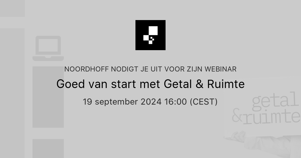 Goed van start met Getal & Ruimte | Noordhoff