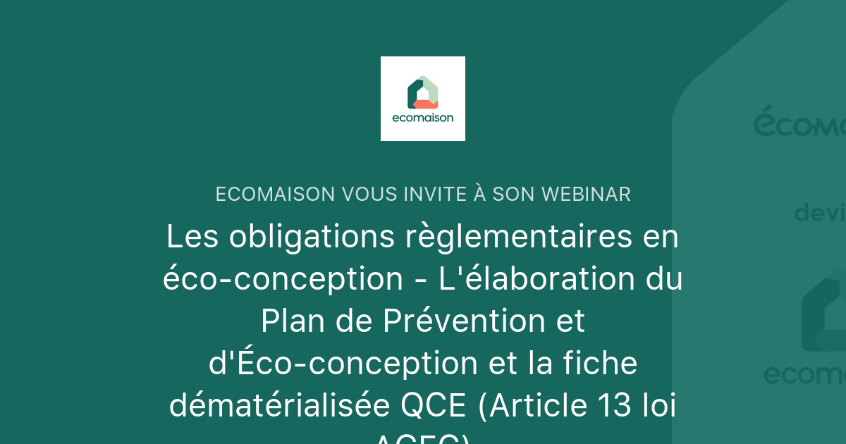 Les obligations règlementaires en éco-conception - L'élaboration du ...