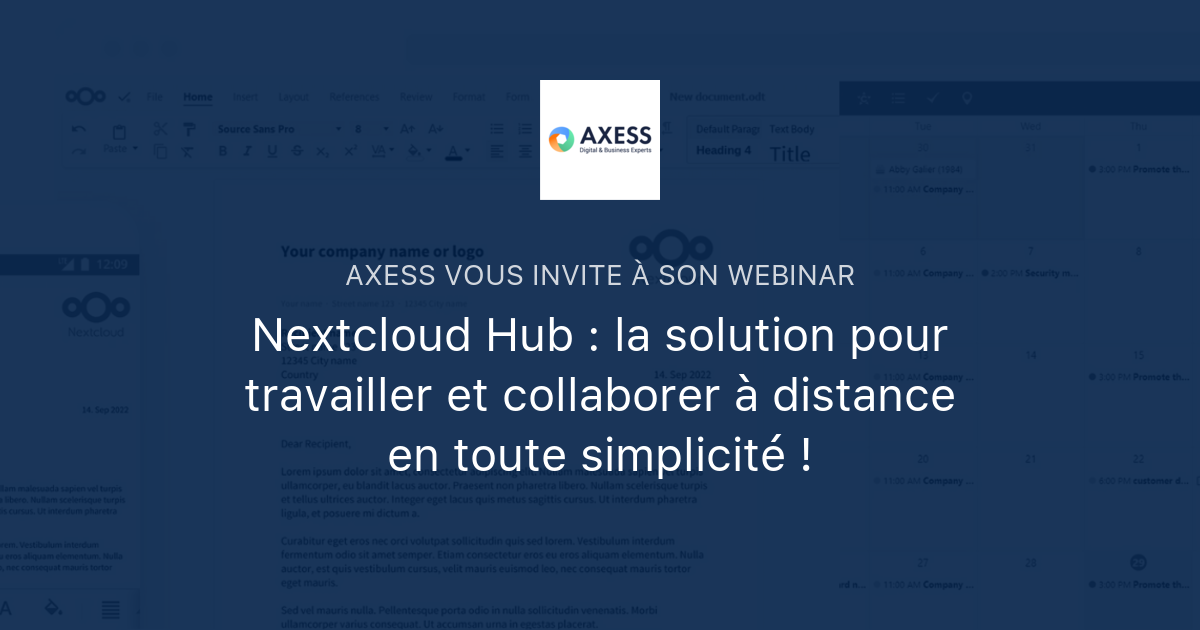 Nextcloud Hub : la solution pour travailler et collaborer à distance en ...