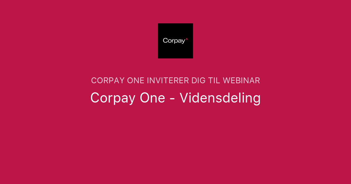 Corpay One - Vidensdeling | Corpay One