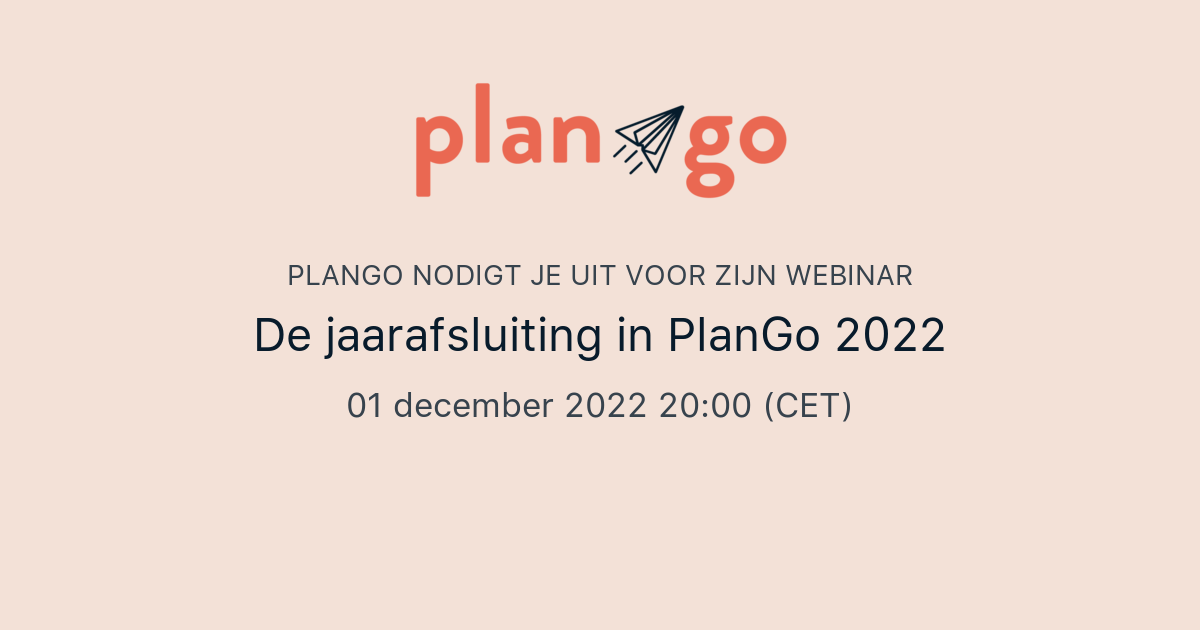 De jaarafsluiting in PlanGo 2022 | PlanGo