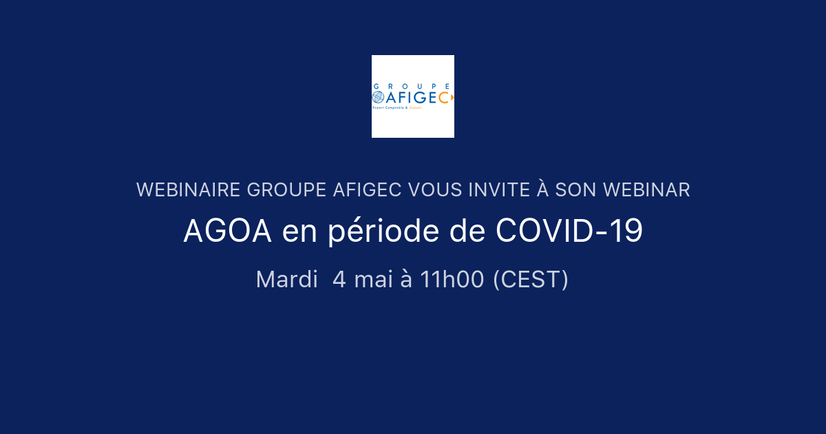 AGOA en période de COVID-19 | Webinaire Groupe Afigec