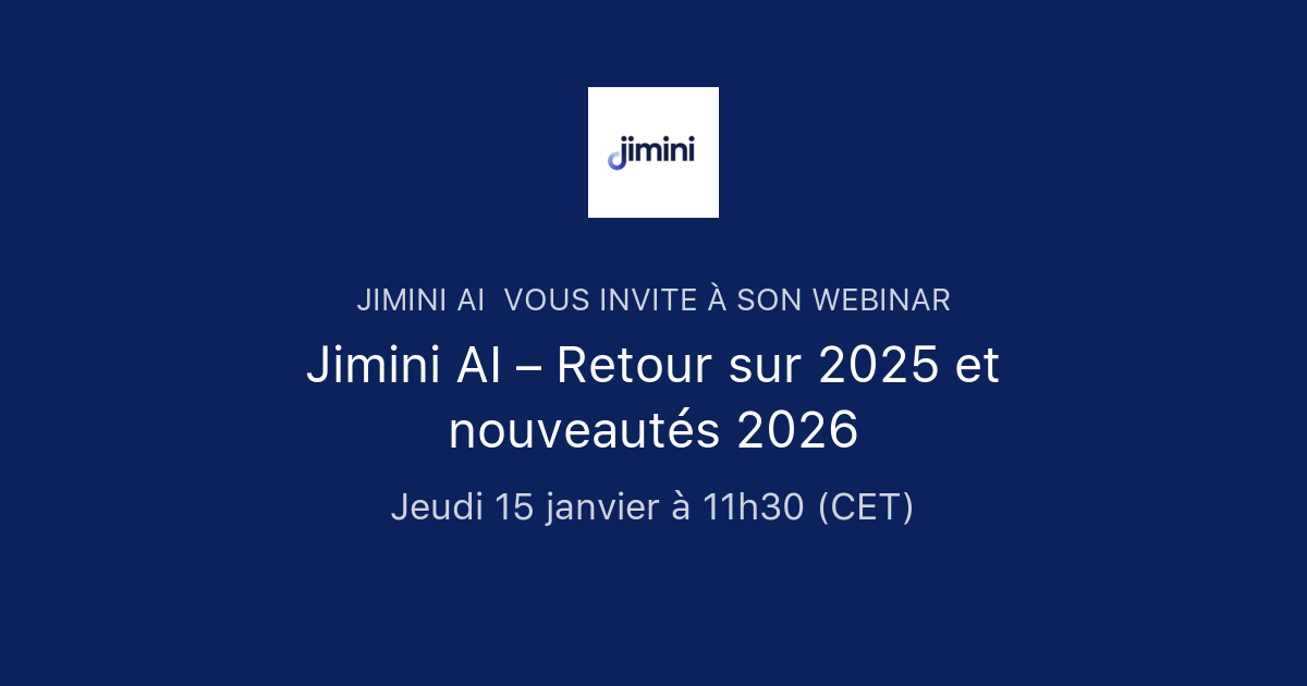 Jimini AI – Retour sur 2025 et nouveautés 2026 | Jimini AI