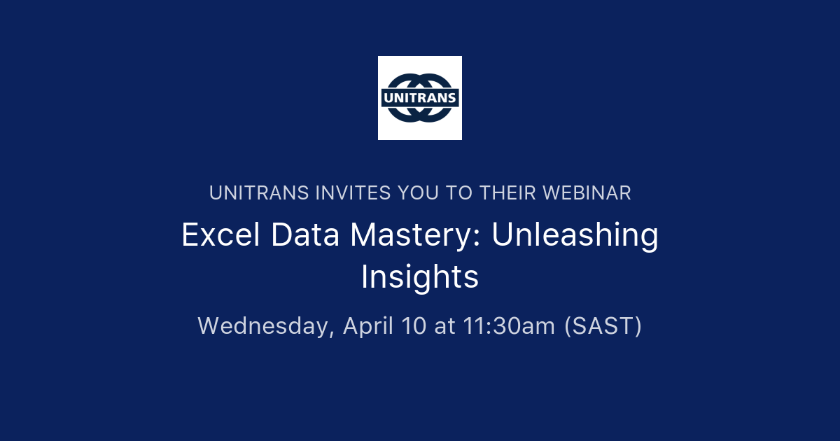 Excel Data Mastery Unleashing Insights Unitrans