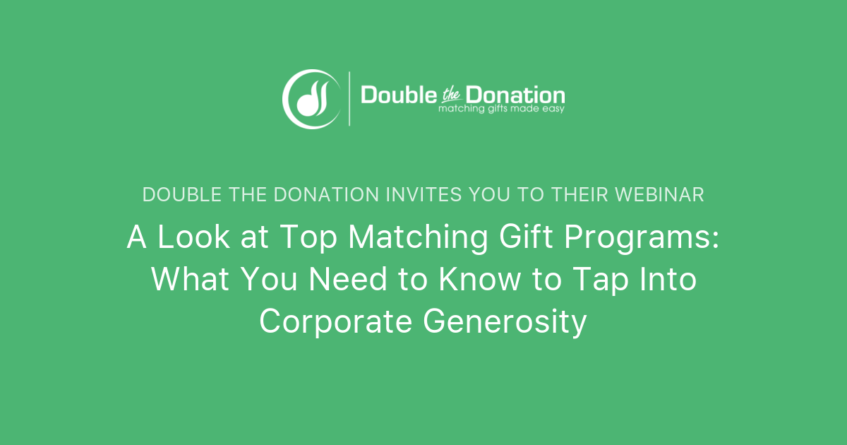A Look at Top Matching Gift Programs: What You Need to Know to Tap Into ...