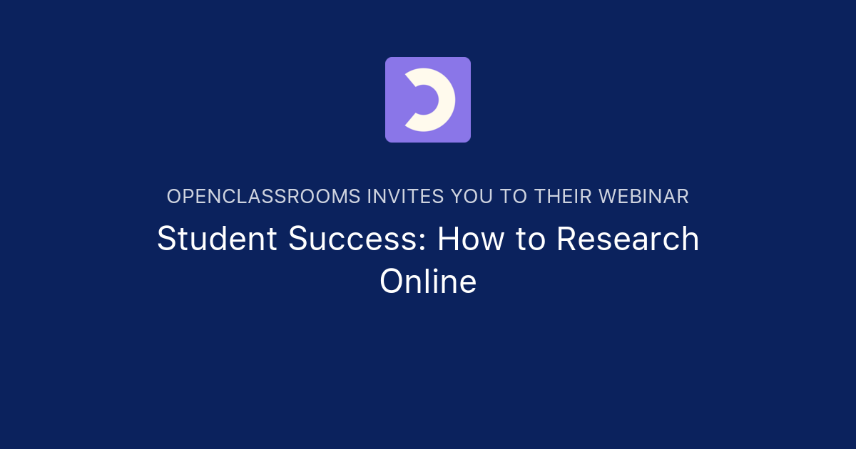 Student Success: How to Research Online | OpenClassrooms